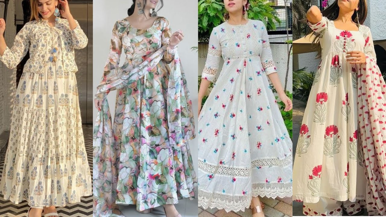 Lawn Cotton Anarkali Suit Design 2025//Summer Special Printed Causal ...
