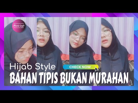 SWEET BLACK HIJAB STYLE THIN MATERIAL | GAYA HIJAB HITAM MANIS BAHAN TIPIS