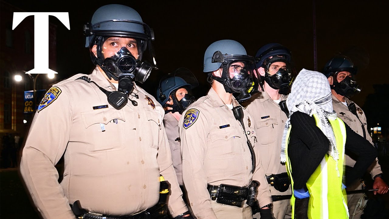 LIVE: UCLA protest - police begin clearing university encampment - YouTube