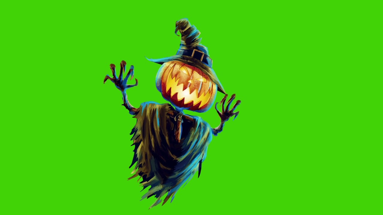 Jack Pumpkinhead Green Screen Halloween Pumpkin Spirit Effects 4K - YouTube