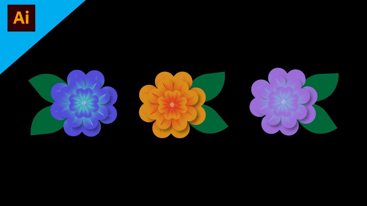 How to make a flower in adobe illustrator | Learn how to make a flower ...