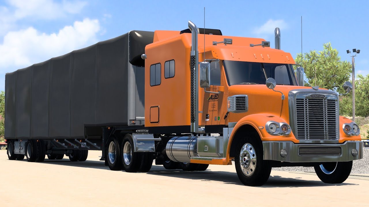 Freightliner Coronado 122 Hauling IBC containers in Oklahoma - YouTube