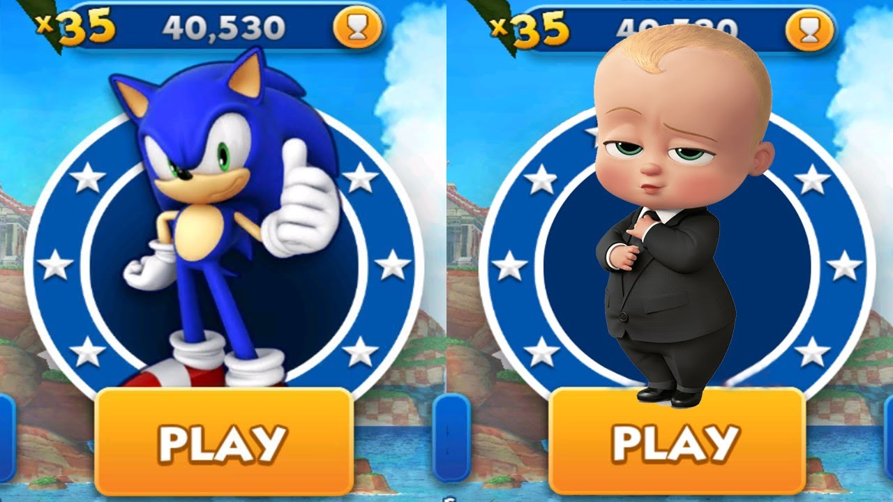 Sonic Dash vs Baby Boss Run - All Characters Unlocked Sonic Knuckles ...