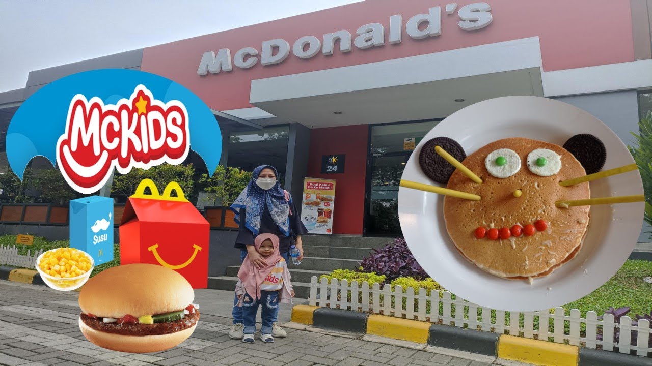 Almahyra bermain, belajar, menghias pancake di mckids McDonalds # ...
