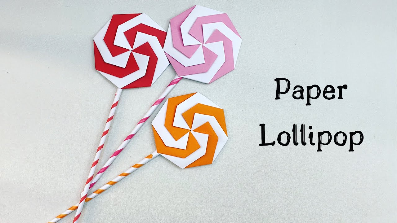 DIY PAPER LOLLIPOP / Paper Crafts For School / Paper Craft / Easy kids ...