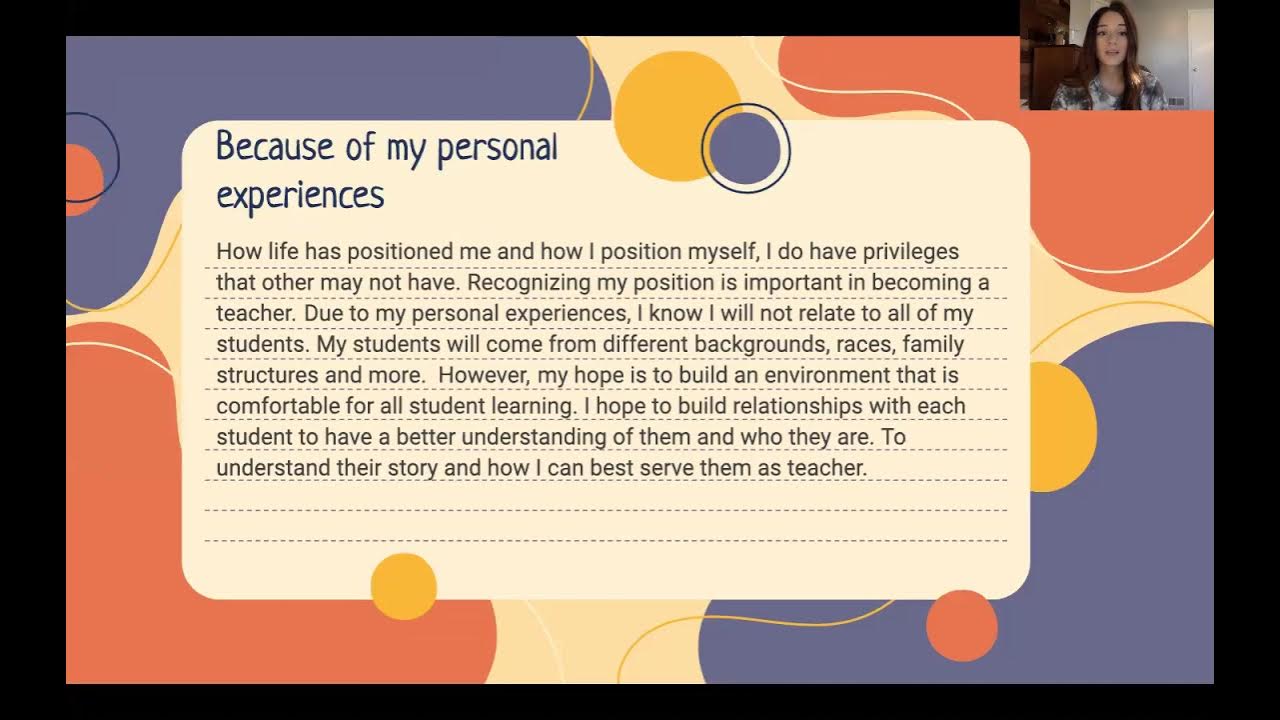 Positionality Statement Megan Youtube