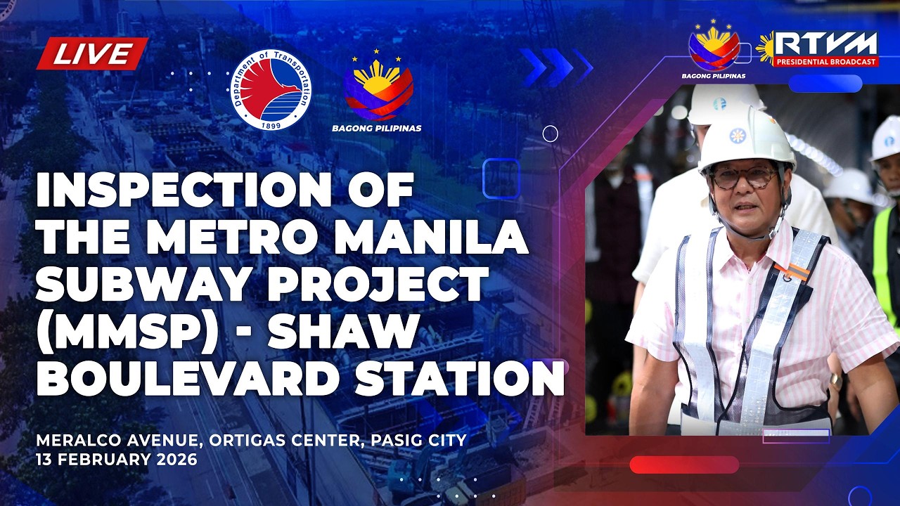 Inspection of the Metro Manila Subway Project (MMSP) - YouTube