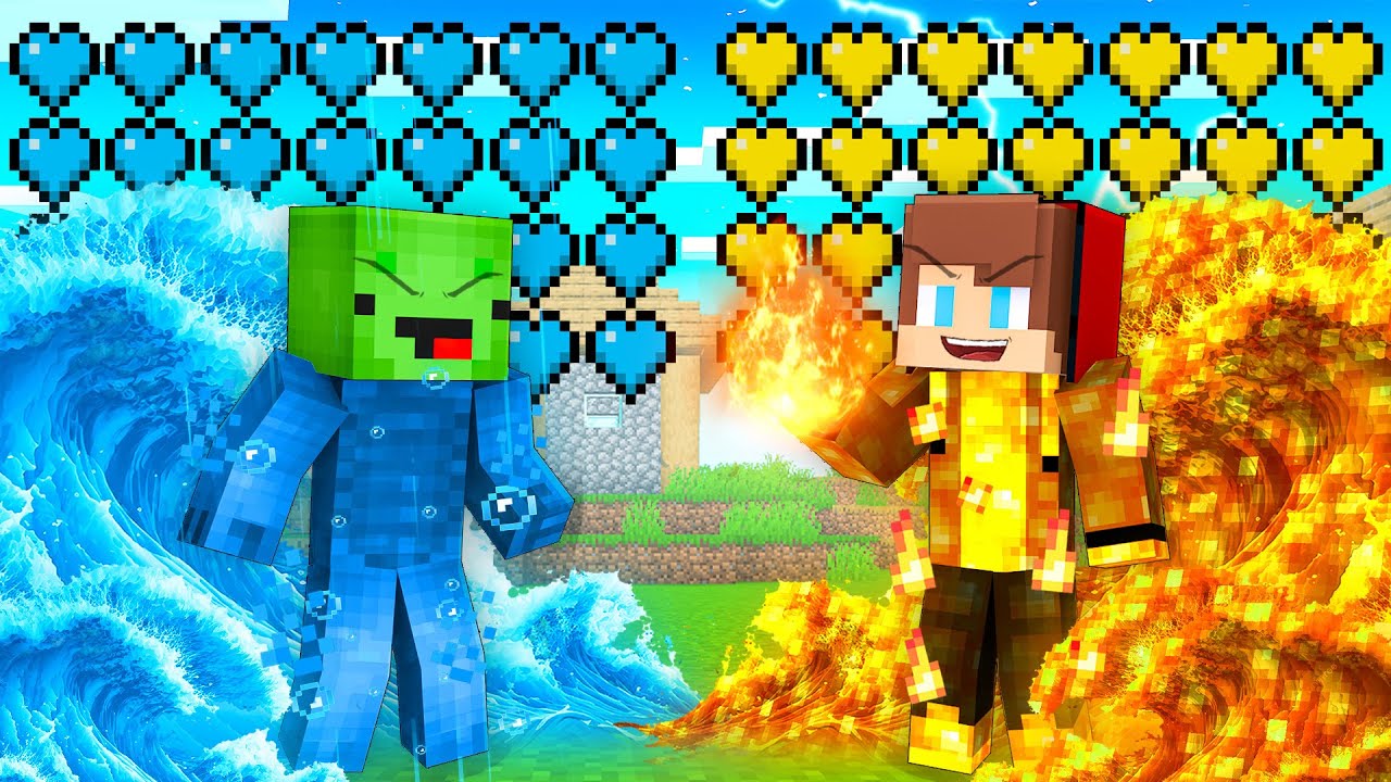Mikey WATER vs JJ LAVA Survival Battle in Minecraft - Maizen - YouTube