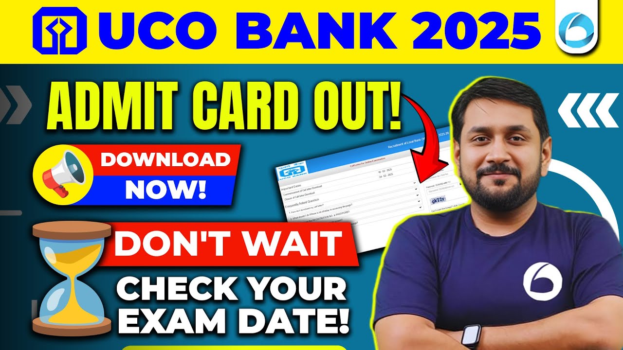 🛑 UCO Bank LBO Admit Card 2025 OUT | How to Download & Check Exam Date ...