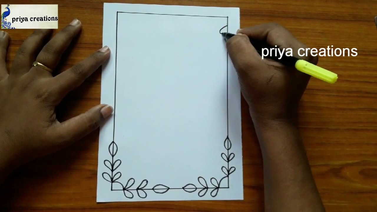 EASY BORDER DESIGN for NOTEBOOK and PROJECT FILE 🌜 AESTHETIC FRONT PAGE ...