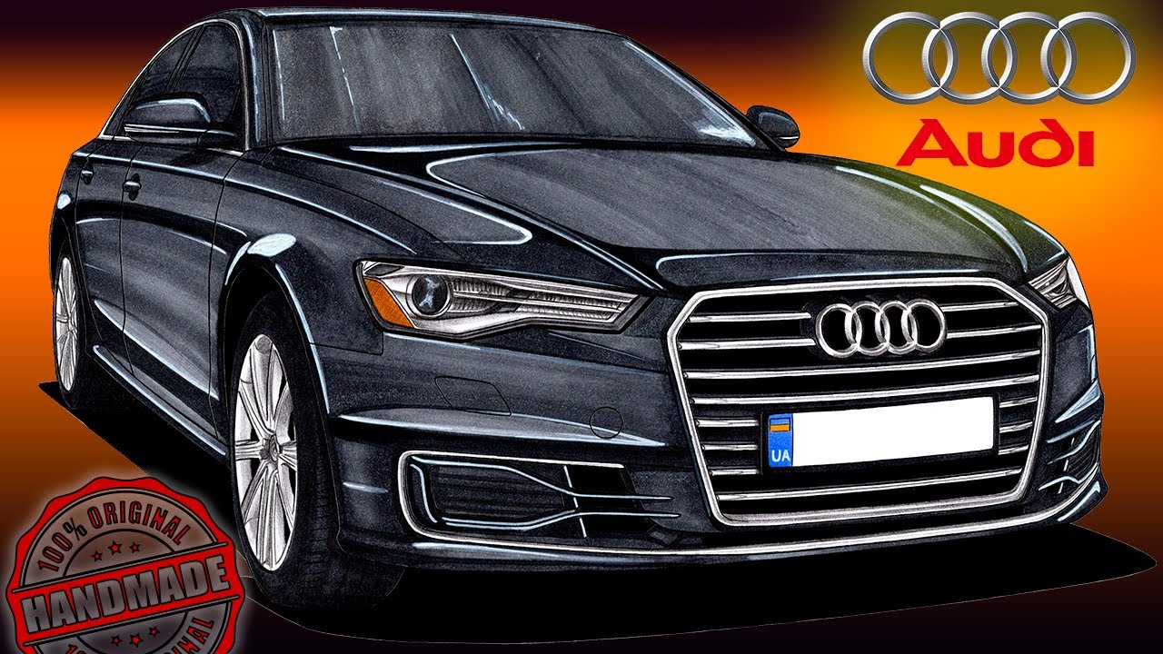Малюємо легендарний європейський бізнес седан Audi A6 C7. Drawing Audi ...