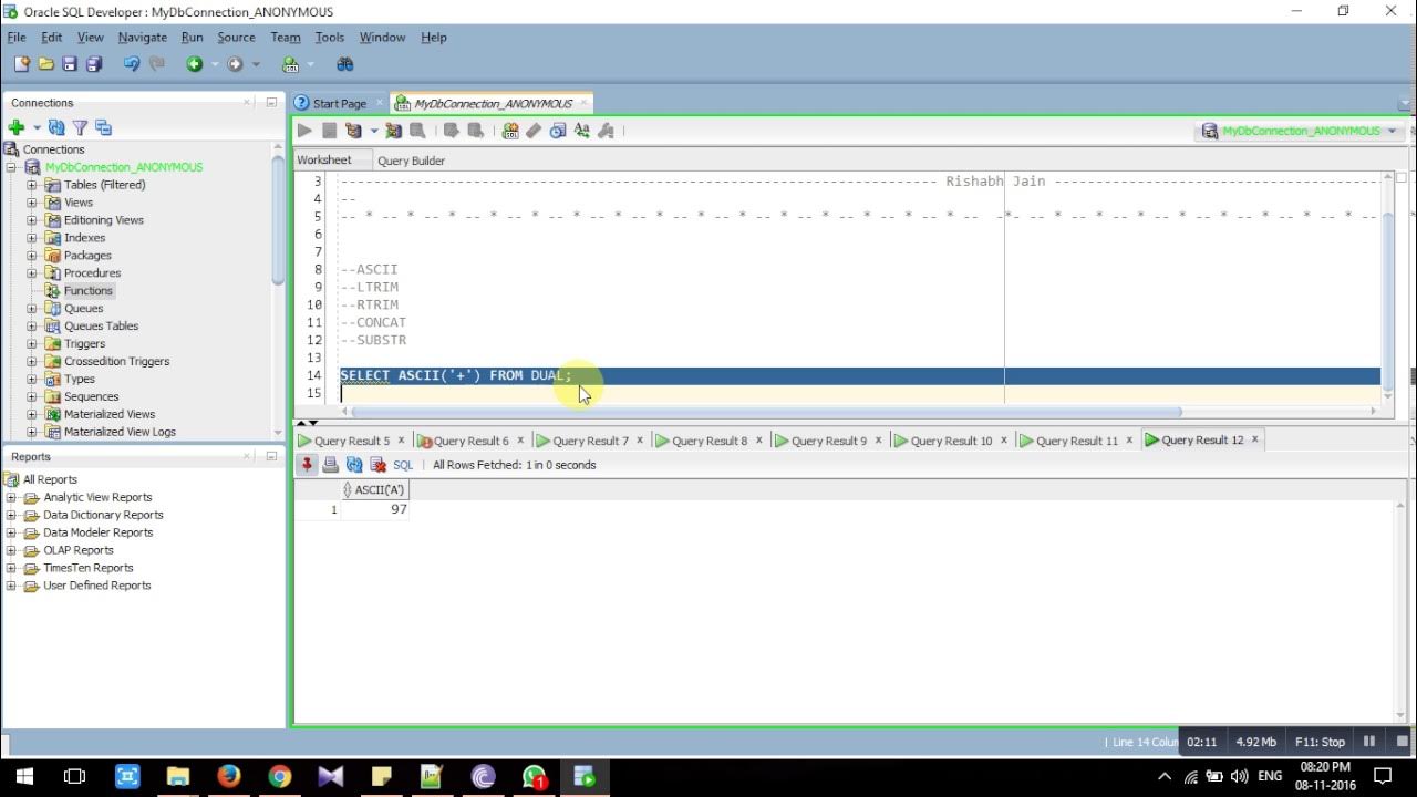 008 String Functions Ascii Ltrim Rtrim Youtube