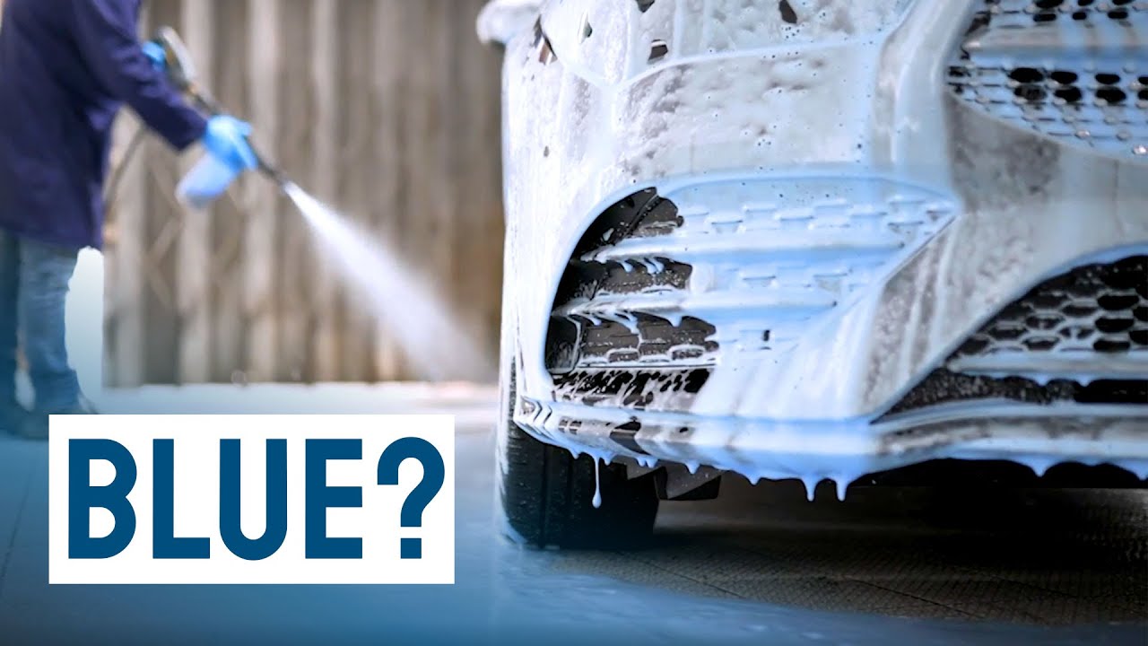 SPECIAL request: BLUE coloured snow foam car wash! - YouTube