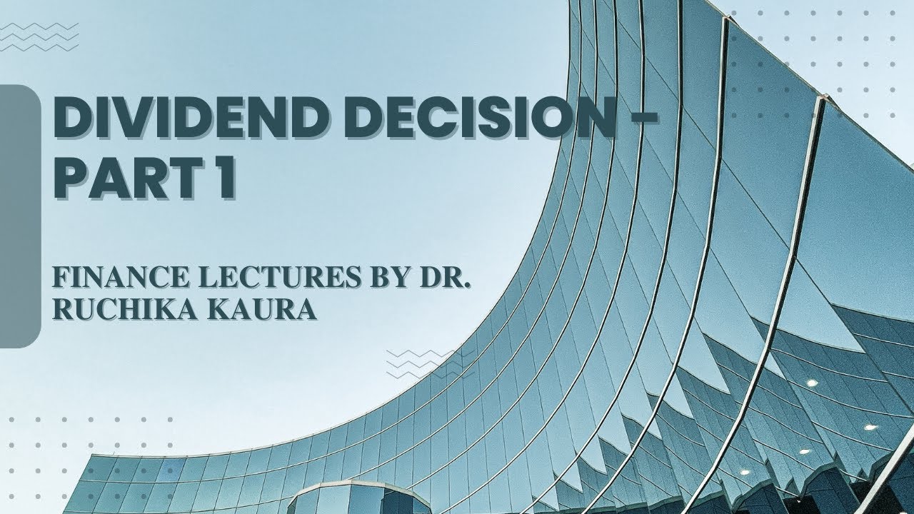 Dividend Decision - Walter's Model - YouTube