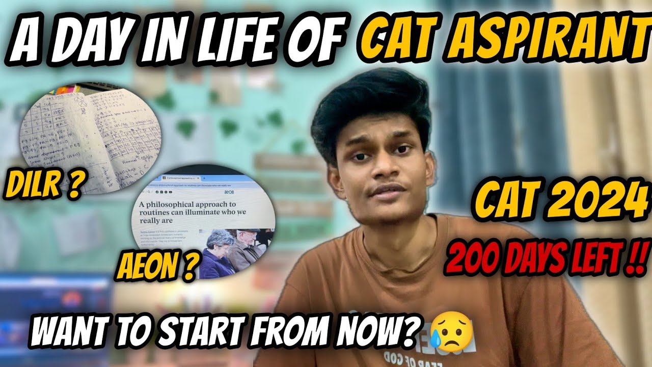 Day in life of CAT Aspirant 📚 200 Days Left😓 CAT 2024 | Study vlog ...