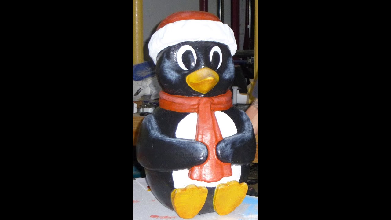 Foam props - EPS foam penguins - hard coated and painted - YouTube