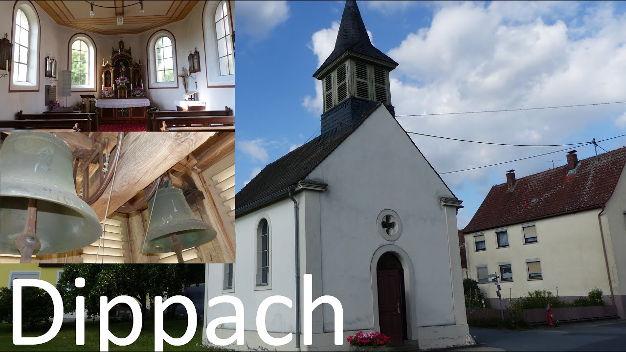 Dippach (BA) Die zwei Glocken der Kapelle Sankt Peter (Turmaufnahme ...