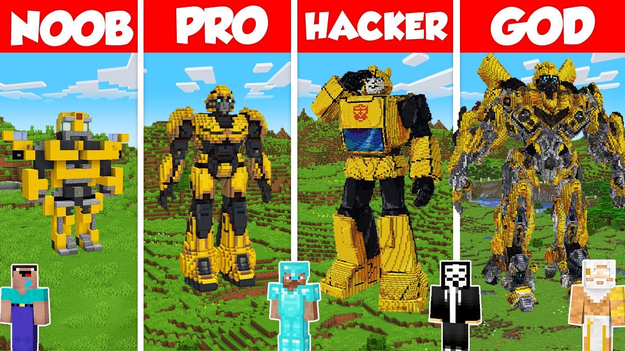 Bumblebee Transformer Build Battle Challenge - Noob vs Pro vs Hacker vs ...