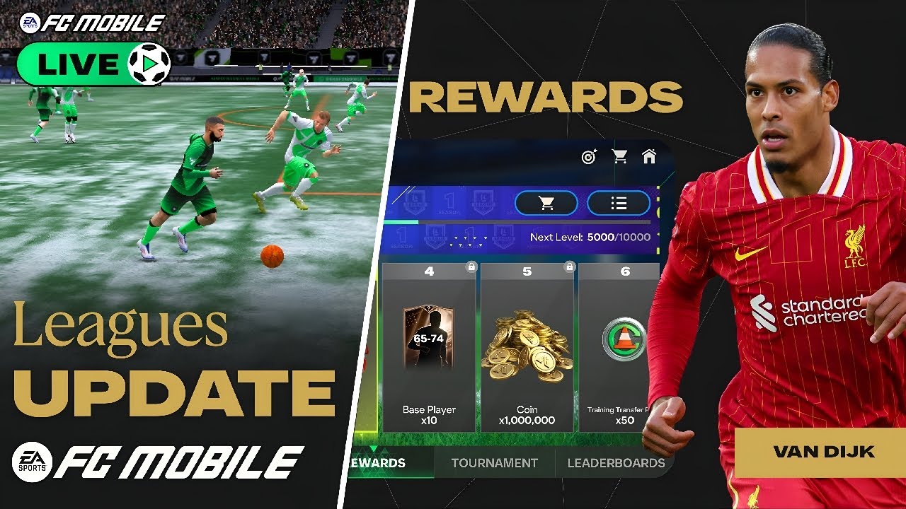 🚨 FC Mobile LIVE : New Gameplay Update + League REWARDS || New ...