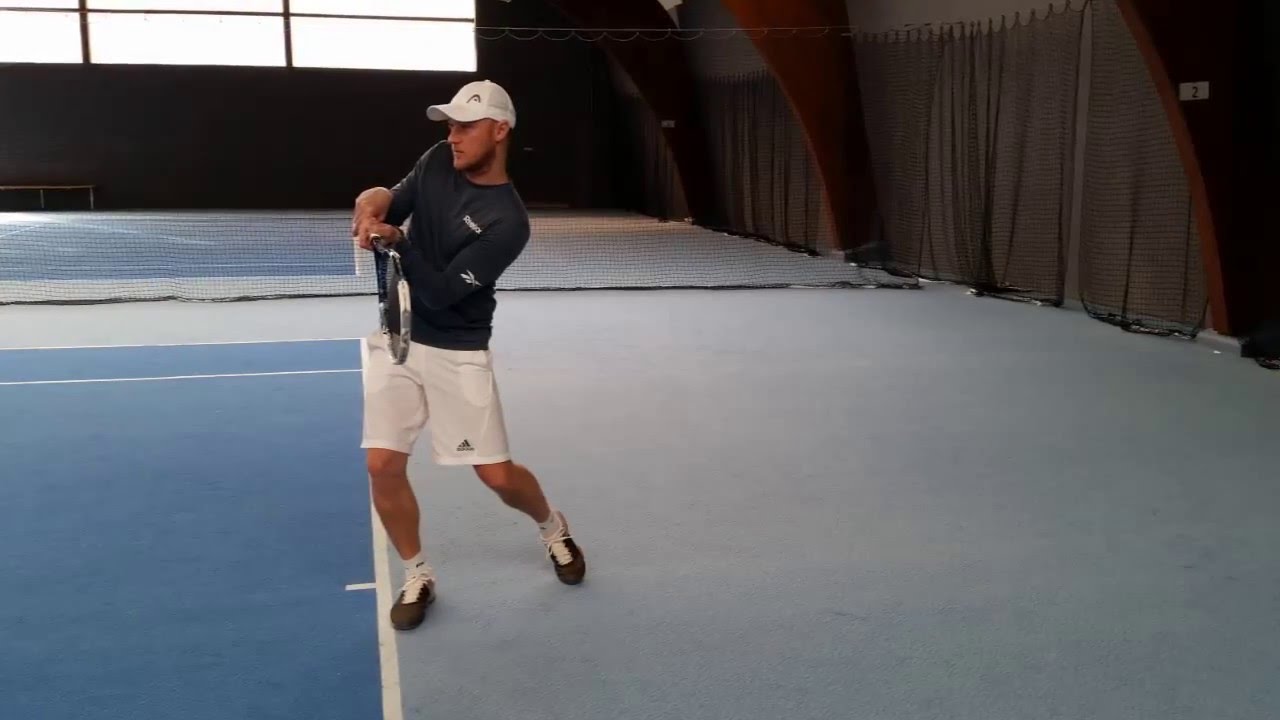 Tennis Lesson: Backhand contact point - YouTube