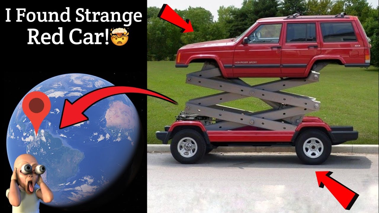 😰 I Found a Strange Red Car in Real Life On Google Earth and Google ...