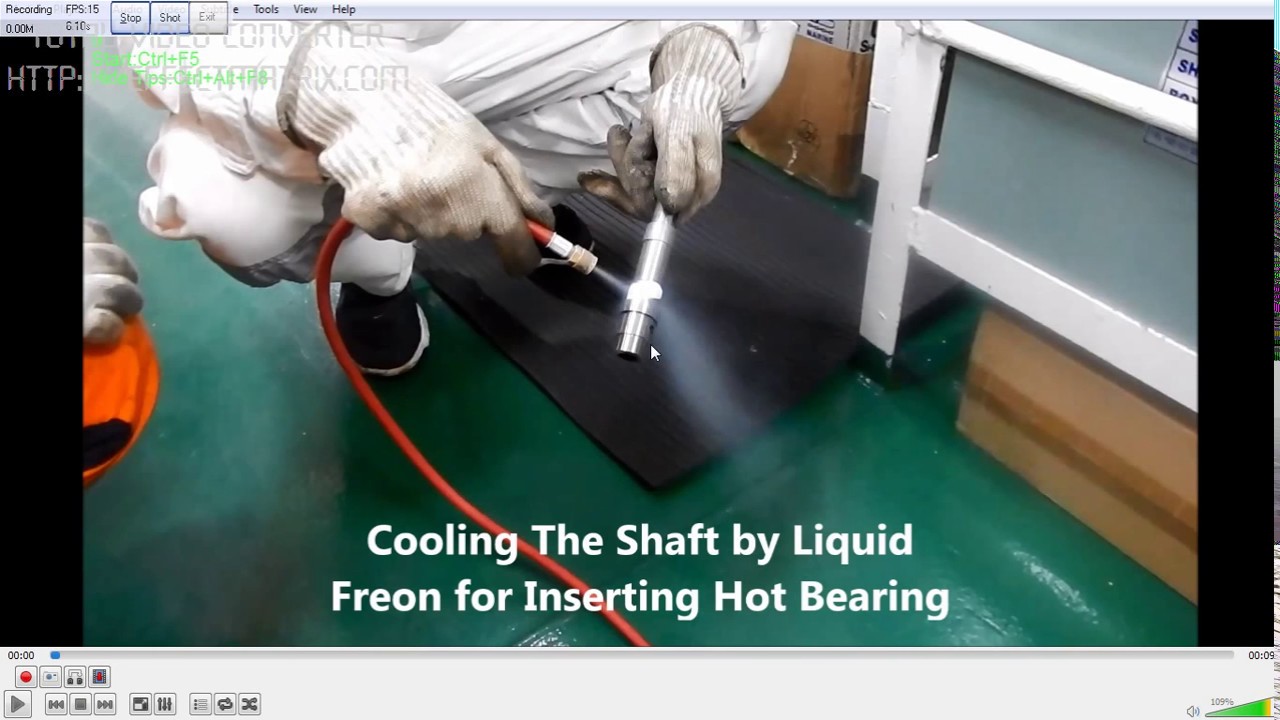 How To: Cool The Shaft By Liquid Freon In Order To Insert Hot Bearing ...