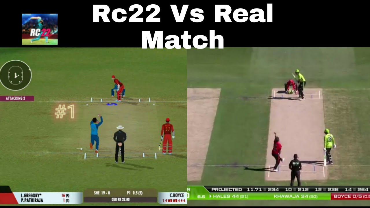 #Part01 Real Cricket 22 vs Real Match Wicket Comparison II #RC22 New ...