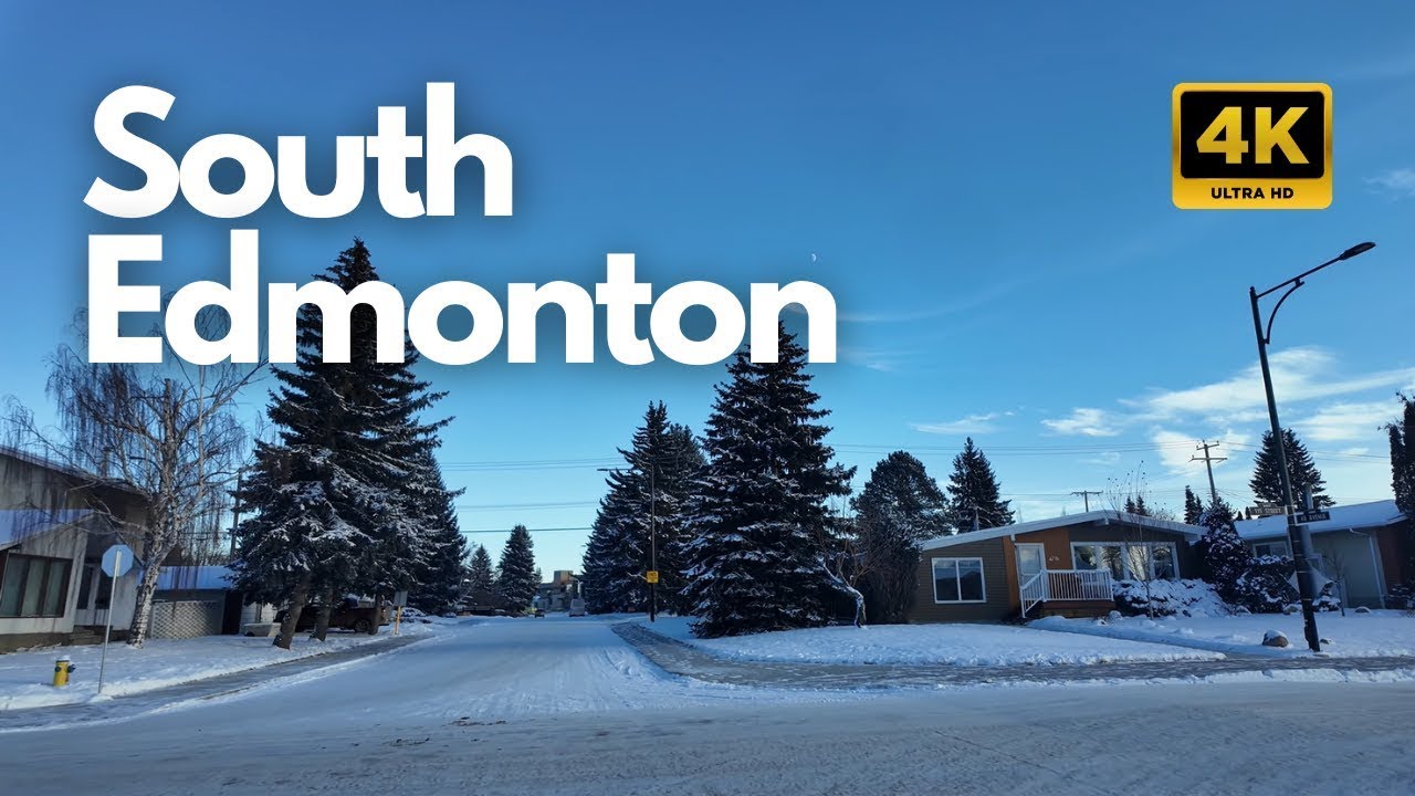 Driving South Edmonton - Winter Snowfall Edmonton, Canada - YouTube
