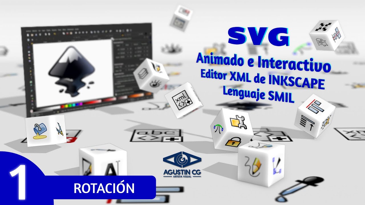 Inkscape - SVG animado e interactivo con SMIL (rotación) - YouTube