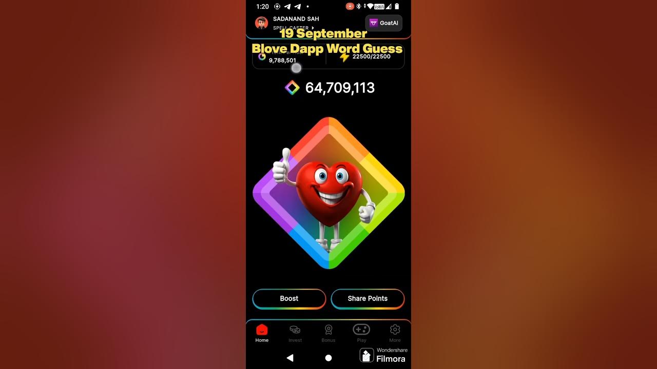 19 September Blove Dapp Daily Activities ! Dapp Today Daily Code ! Dapp word Gusses ! Trivia ...