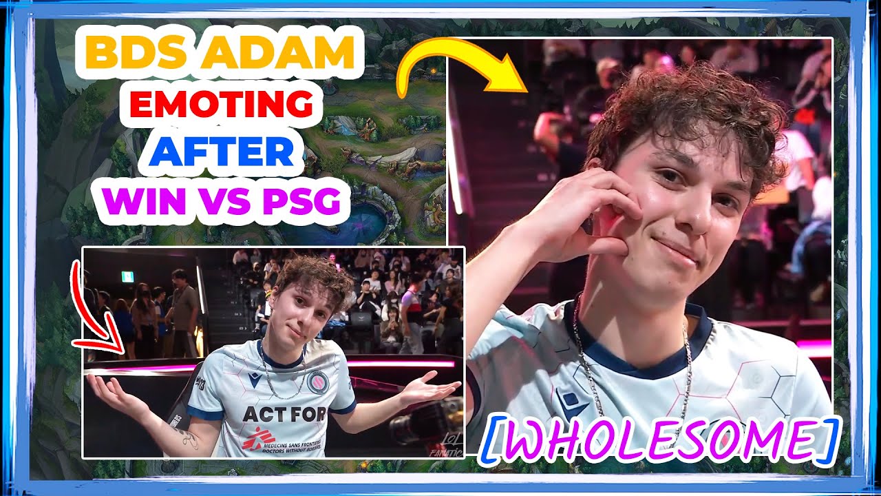 BDS ADAM EMOTING After WIN vs PSG 😍 - YouTube