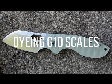 How to Rit Dye Knife Scales - G10 Gradient / Fade / Ombre style - YouTube