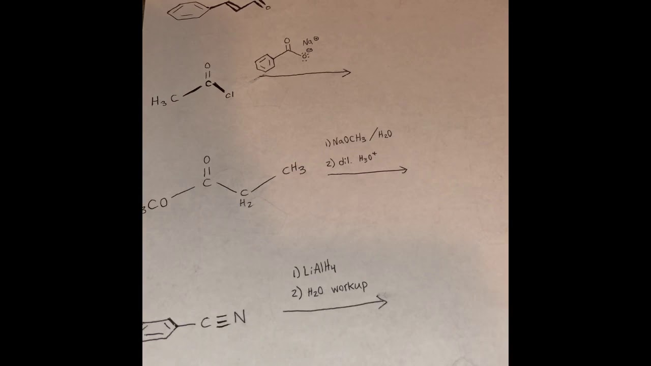 Lactone Formation, Claisen Condensation, LiALH4 - YouTube