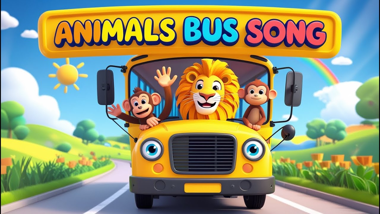 The Animals Bus Song | nursery rhymes | kids song & poem | - YouTube