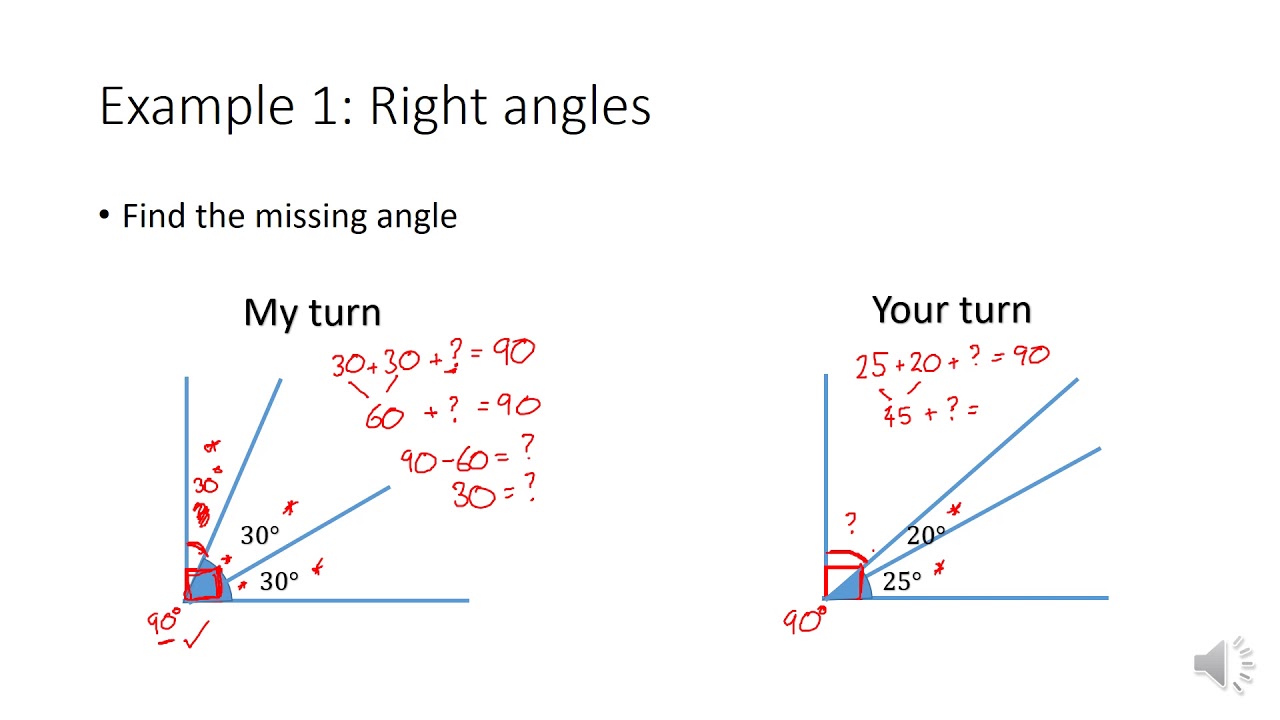 Y7Turing - 15/06/2020 - Missing angles (right angle and straight line ...