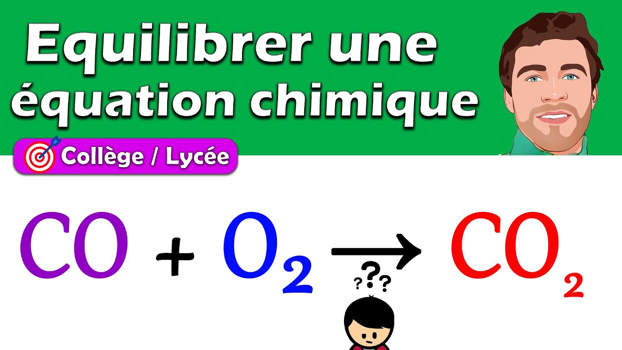 Equilibrer (ajuster) une équation C + O2 → CO (formation du monoxyde de ...