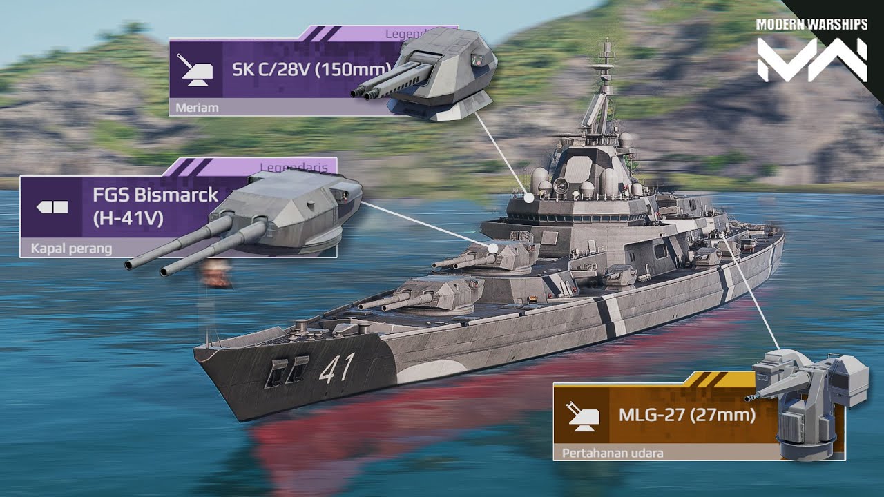 FGS Bismarck (H-41V) Review And Test Damage Setelah di Buff Harga ...