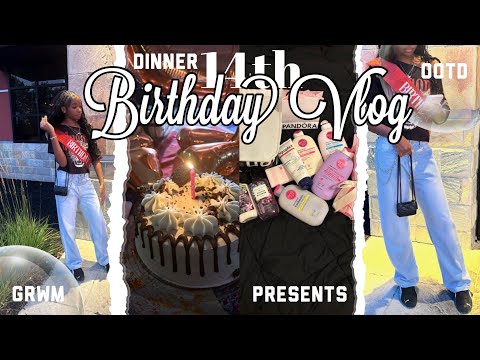 MY 14TH BIRTHDAY VLOG 🖤 new pandora, friends, shopping, dinner, etc