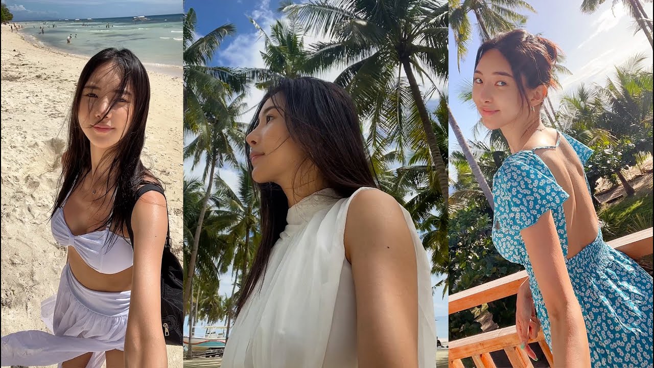 👗BEACH DRESS selca lookbook🤳🏝️ Panglaolife ♥보홀촬영,비치원피스,비치웨어,모노빈제이 ...