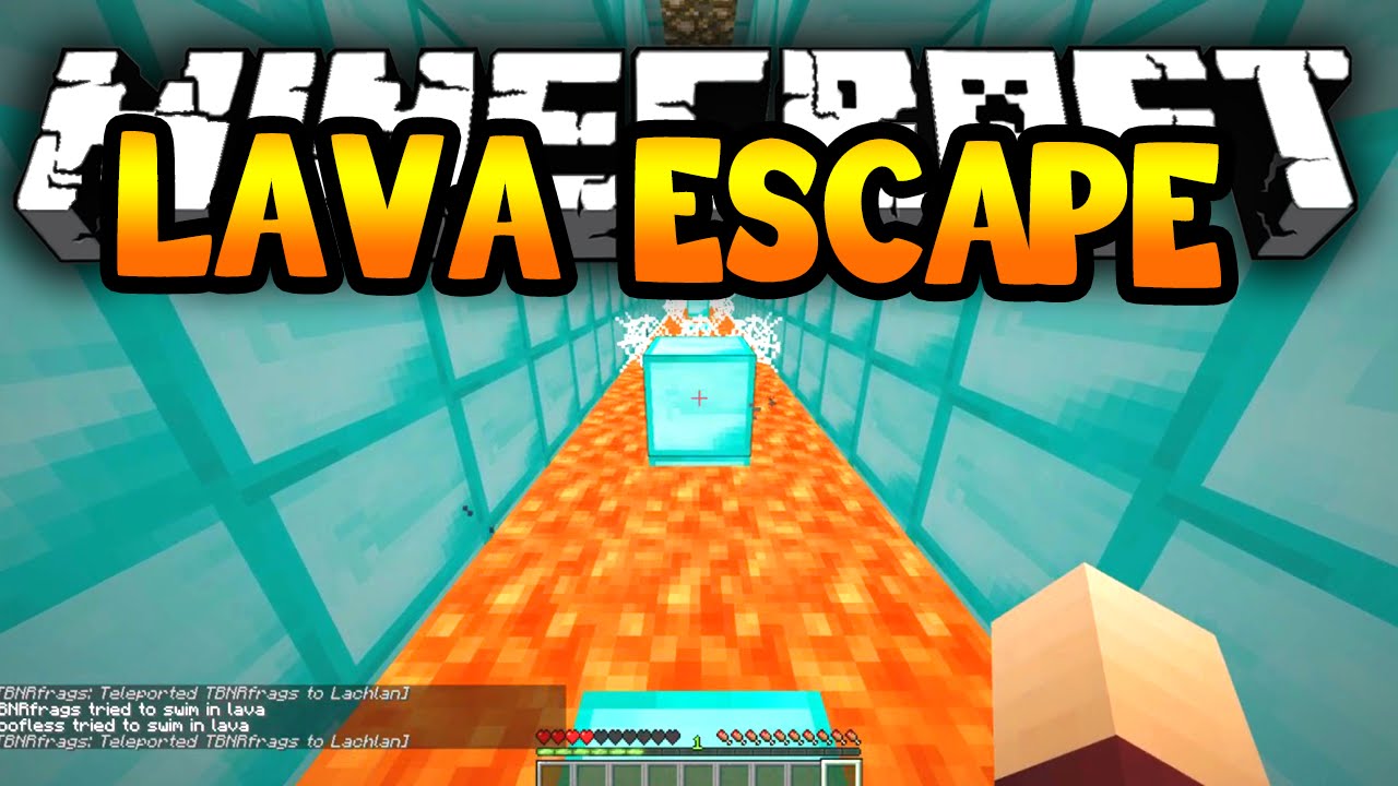 Minecraft Lava Escape! (Minecraft Lava Run) w/The Pack! - YouTube