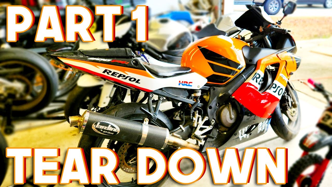 Bundles of Wires and Duct Tape || 03 Honda CBR 600 F4I Rebuild Part 1 ...