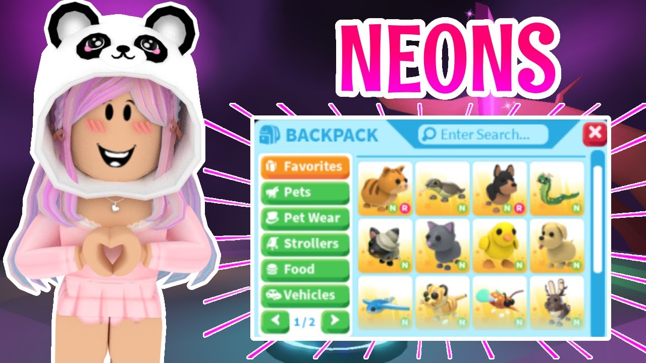 Making 10 Neon Pets in Adopt Me! - YouTube