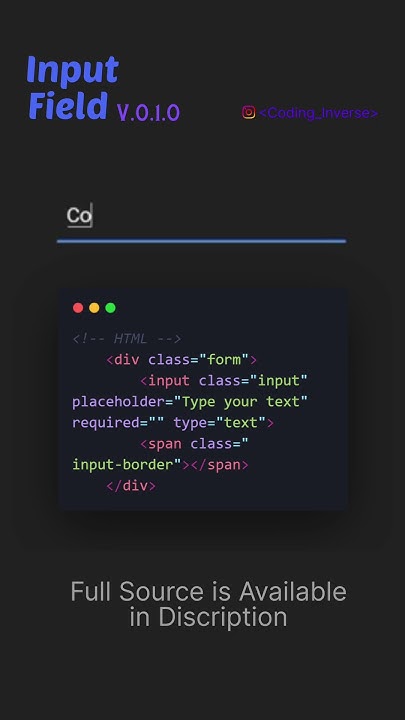 Simple Text Input Using Css Shorts Html Css Youtube