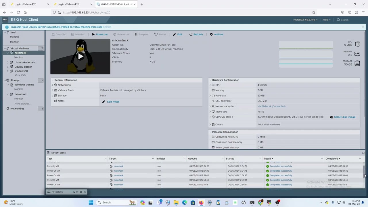Vmware Esx Hypervisor Ubuntu Micro Stack Part 2 1607