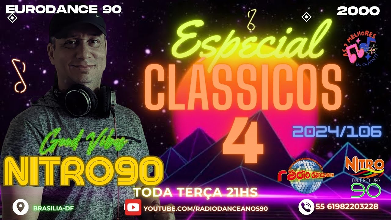 NITRO 90 CLASSICOS 4 EURODANCE 90's RADIO DANCE ANOS 90 LIVE 2023/106 ...