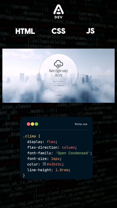 Programación Clima Html Css Programacion Code Coding Html Css Developer Dev