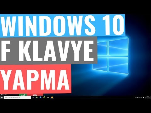 WINDOWS 10 KLAVYE F YAPMA - BASİT ve HIZLI
