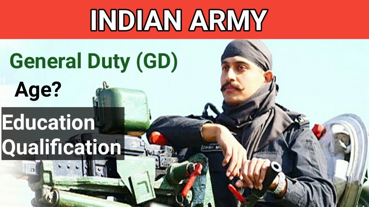 Indian Army General Duty (GD) || Age || Education Qualification - YouTube