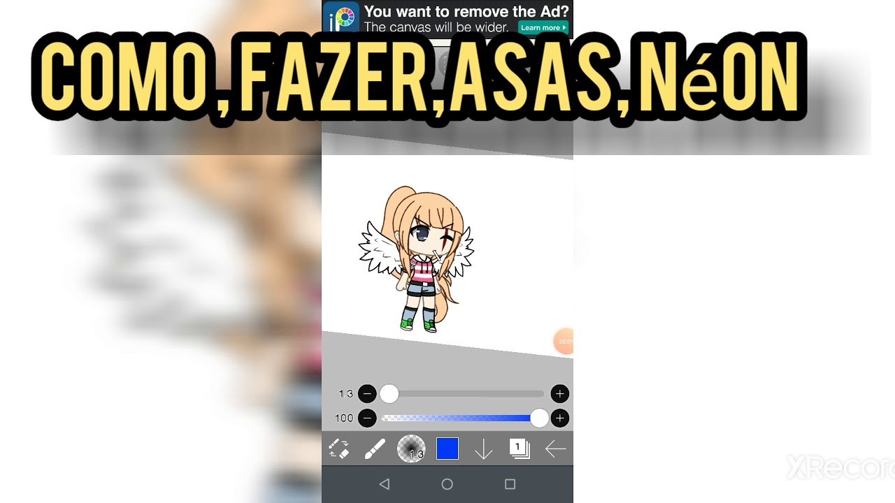 como fazer asas néon no ibisPaint X {gacha Life]* fácil* - YouTube