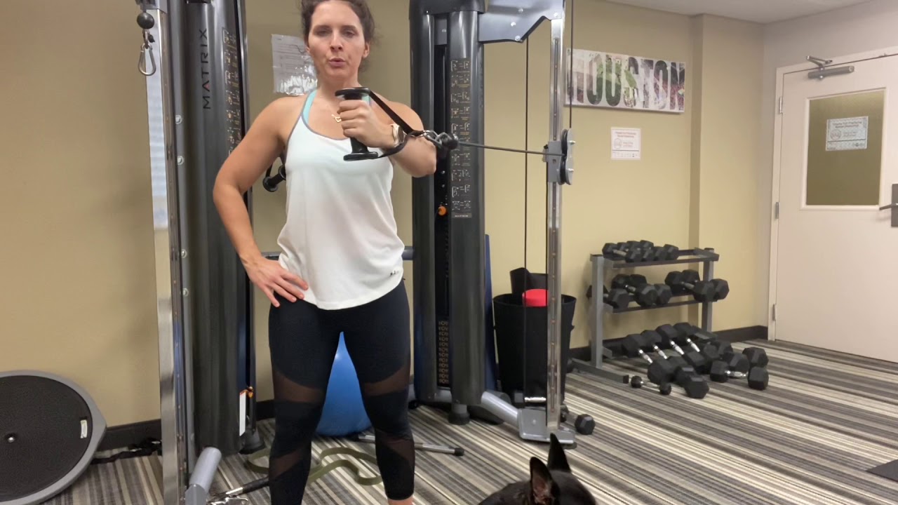 Cable single arm chest fly - YouTube